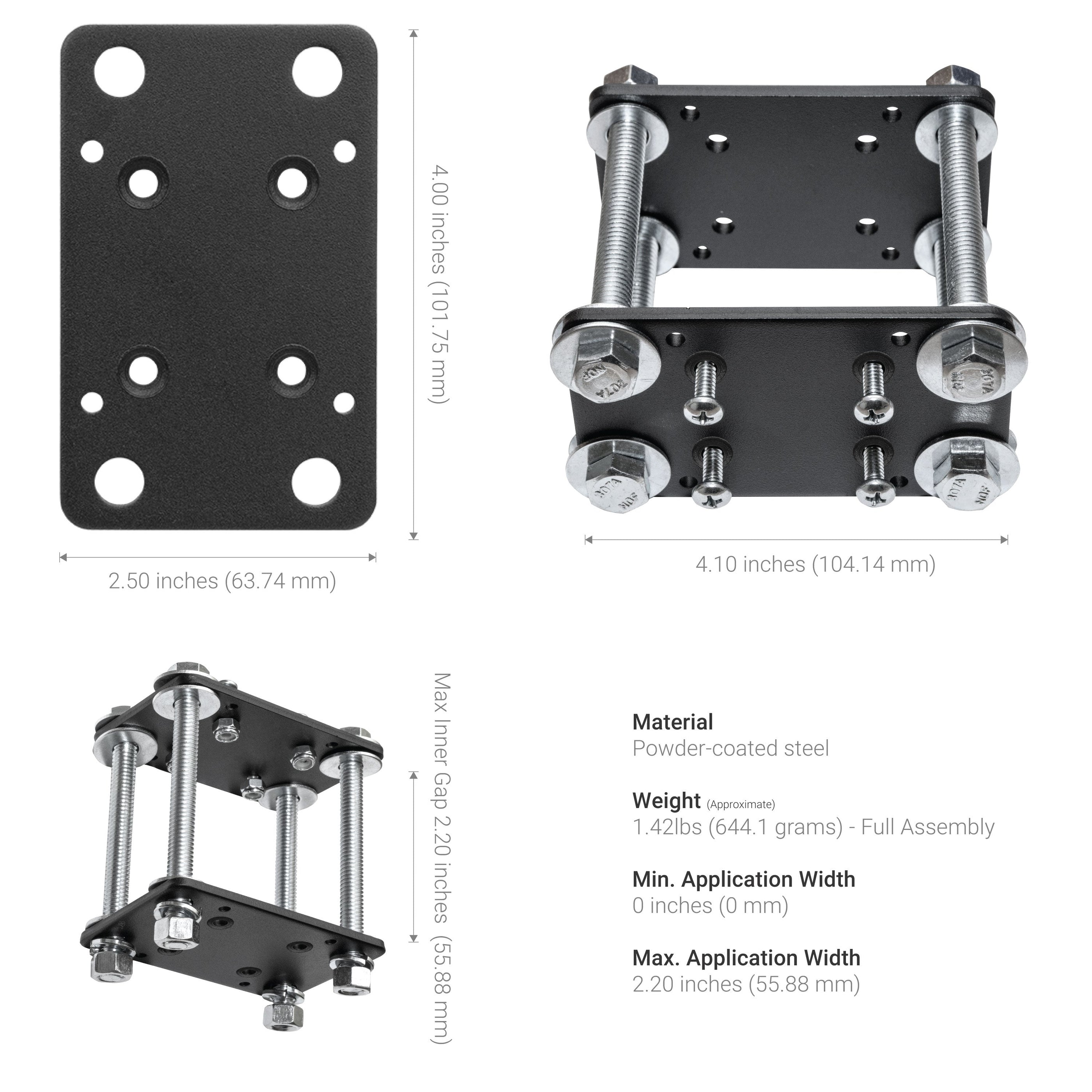 5-inch RoadVise® Ultra Forklift Front Guard Guard Bracket Phone and Ta ...
