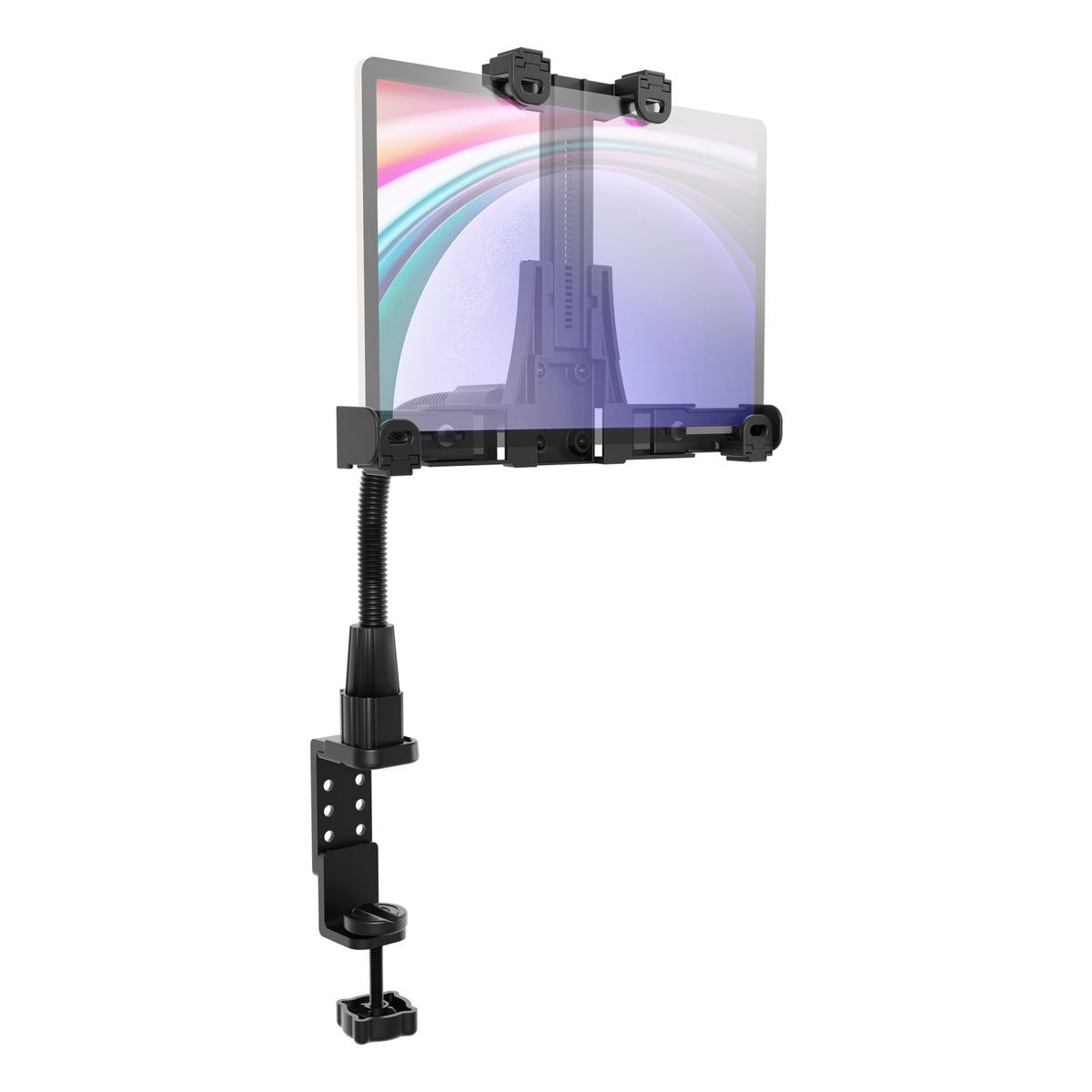LockVise™ POS Locking Tablet Holder with 12” Gooseneck Clamp Mount ...