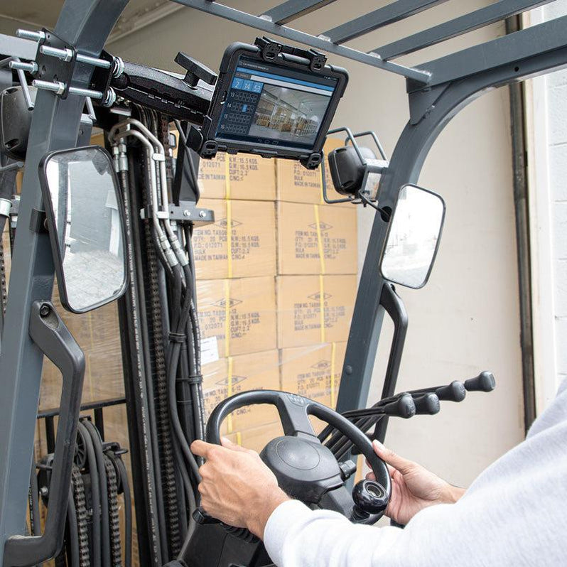 LockVise™ Locking Forklift Front Guard Tablet Mount with 10.25 inch Me ...