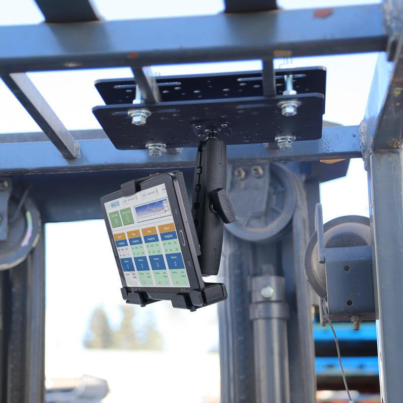 LockVise™ Metal Locking Forklift Overhead Guard Tablet Mount with 6" S ...