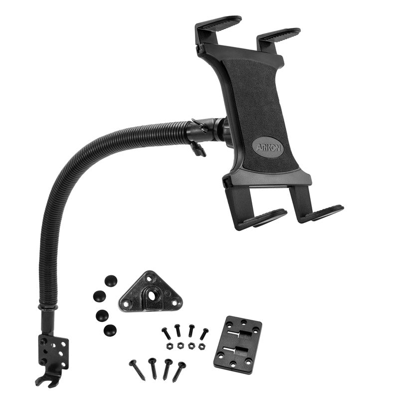 Seat Rail or Floor Slim-Grip® Tablet Mount with 15" Gooseneck for iPad ...