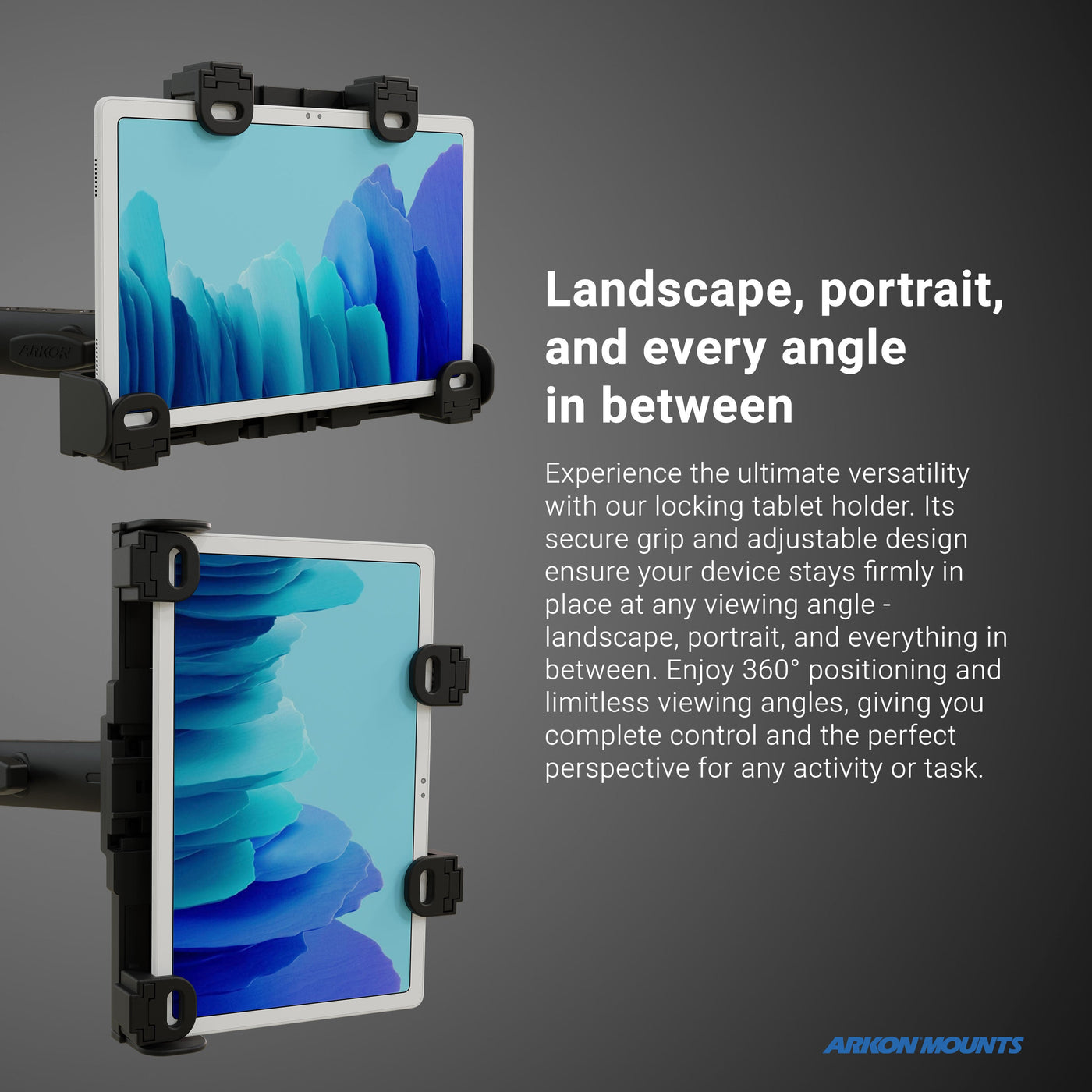 SteadyMag™ Magnetic Mount System with LockVise™ Locking Tablet Holder ...